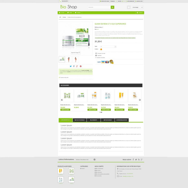 Bioshop Prestashop template