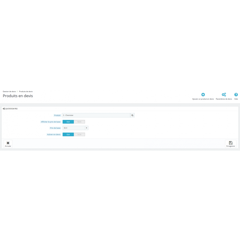 Devis pro pour Prestashop - Suivi et statistiques personnalisés